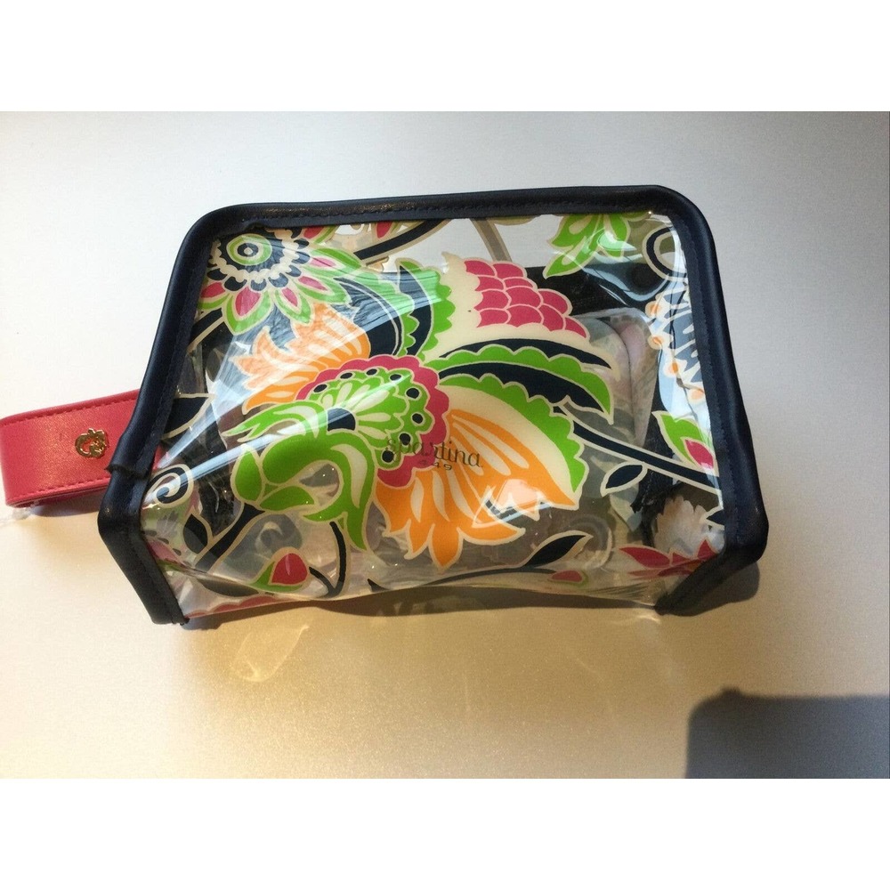 Spartina 449 Bright Color Floral Cosmetic Bag Stra - Gem